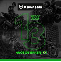 Kawasaki Motores - 13 anos acelerando no Brasil - Cartão de Visita News